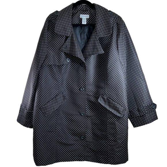 Catherines | Jackets & Coats | Catherines Black And White Polka Dot ...